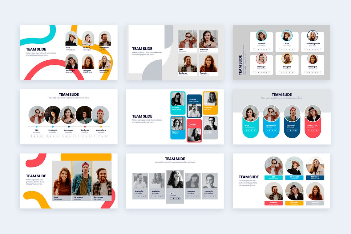 Team Slides Infographics |powerpoint Template | Template for Powerpoint ...