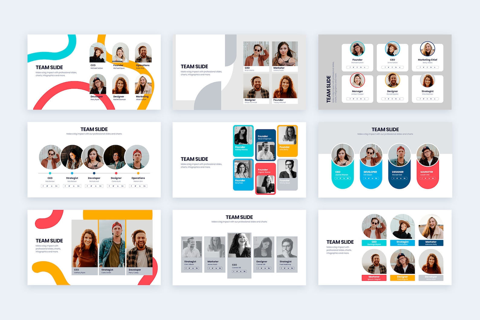 Team Slides Infographics |powerpoint Template | Template for Powerpoint ...