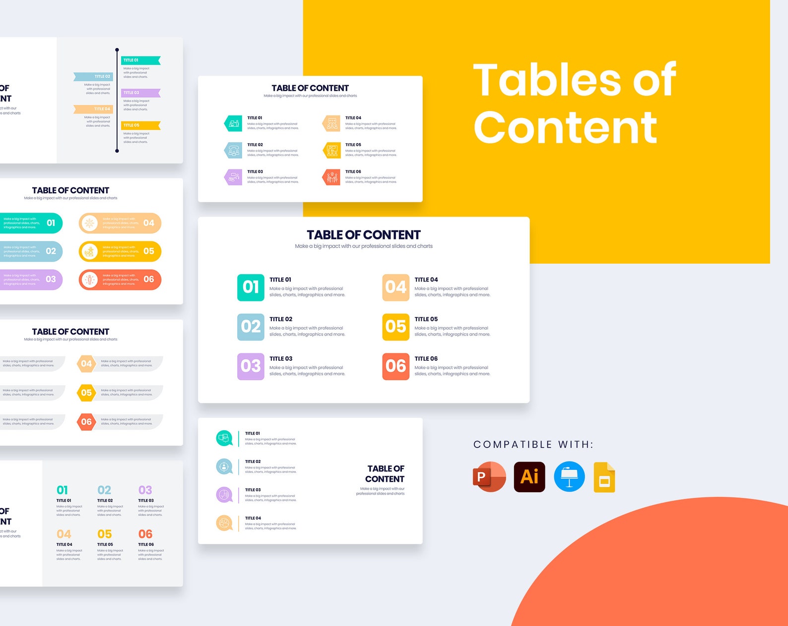 Table of Content Infographic Templates | Diagrams for Powerpoint ...