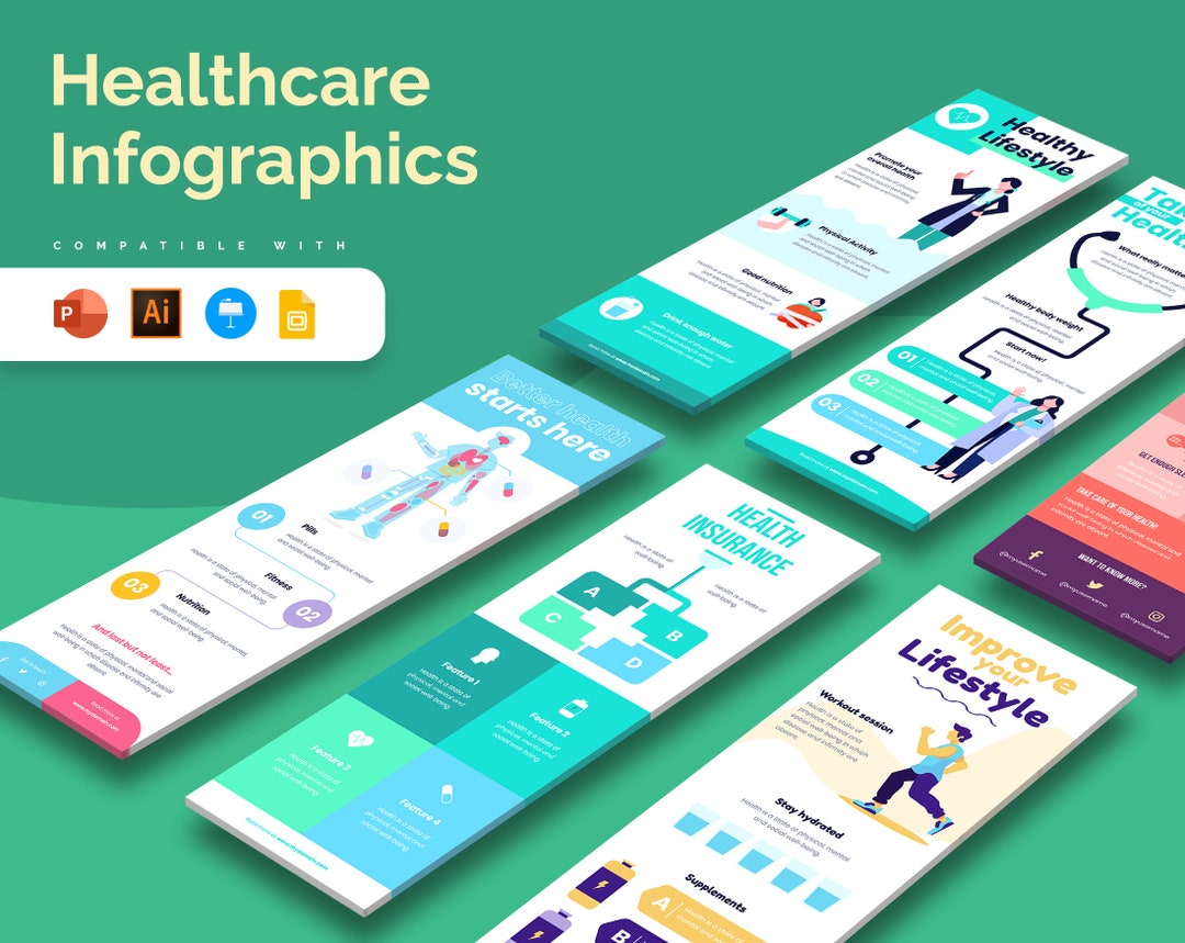Healthcare Vertical Infographic Templates | Diagrams for Powerpoint ...