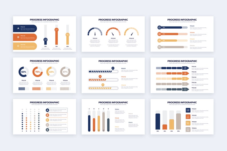 Infografía de progreso / Plantilla para Keynote / Mejor - Etsy México