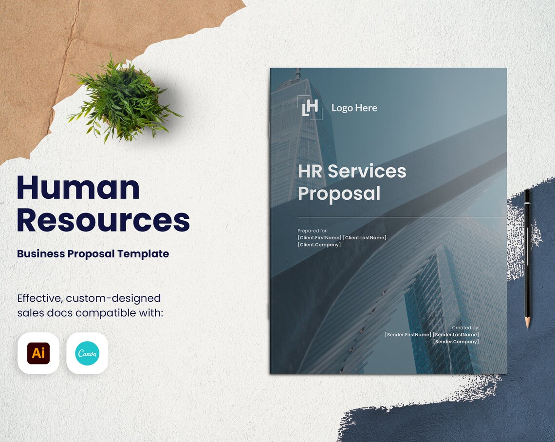 Human Resources Proposal Template for CANVA & ILLUSTRATOR - Etsy