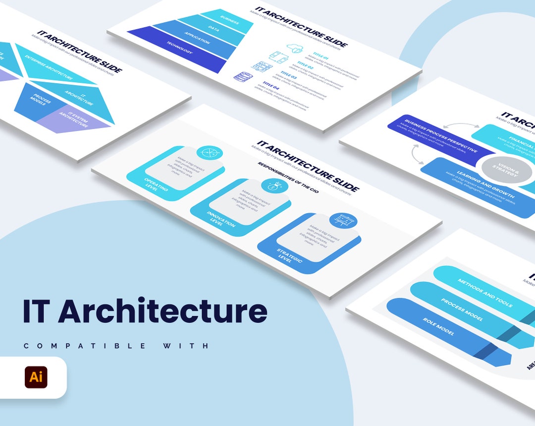 IT Architecture Infographics | Template for Illustrator, Easy, Fully ...