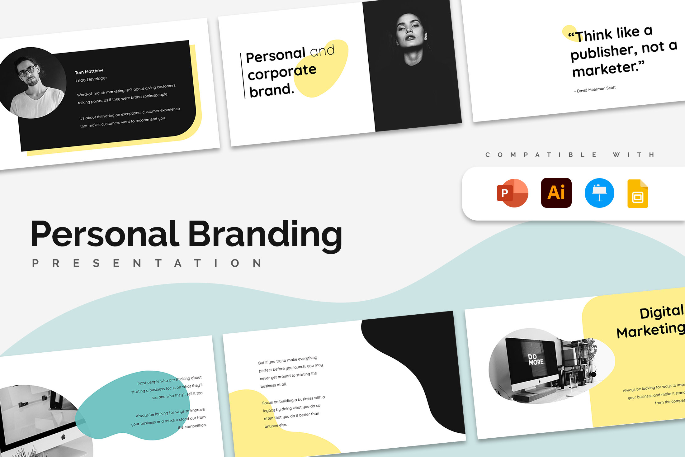 Personal Branding Presentation Template | Powerpoint Template, Slides for Keynote, Google Slides ...