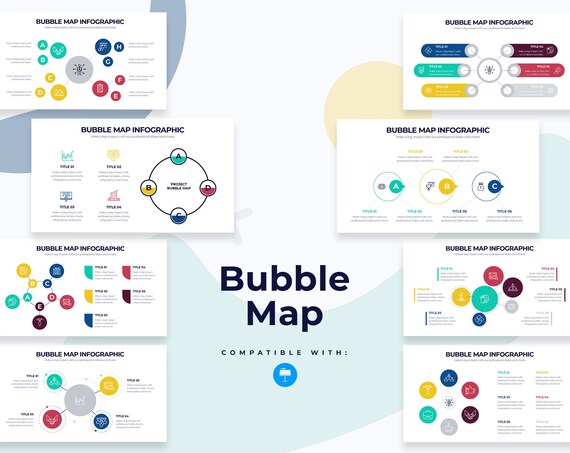 Bubble Map Infographics Template for Keynote Best Keynote - Etsy