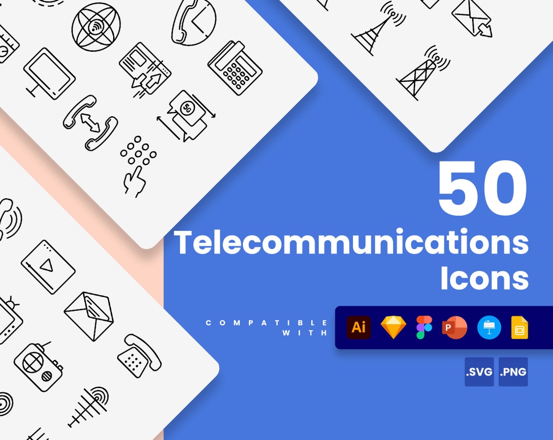 Telecommunications Icons | Vector Icons for Powerpoint, Keynote ...