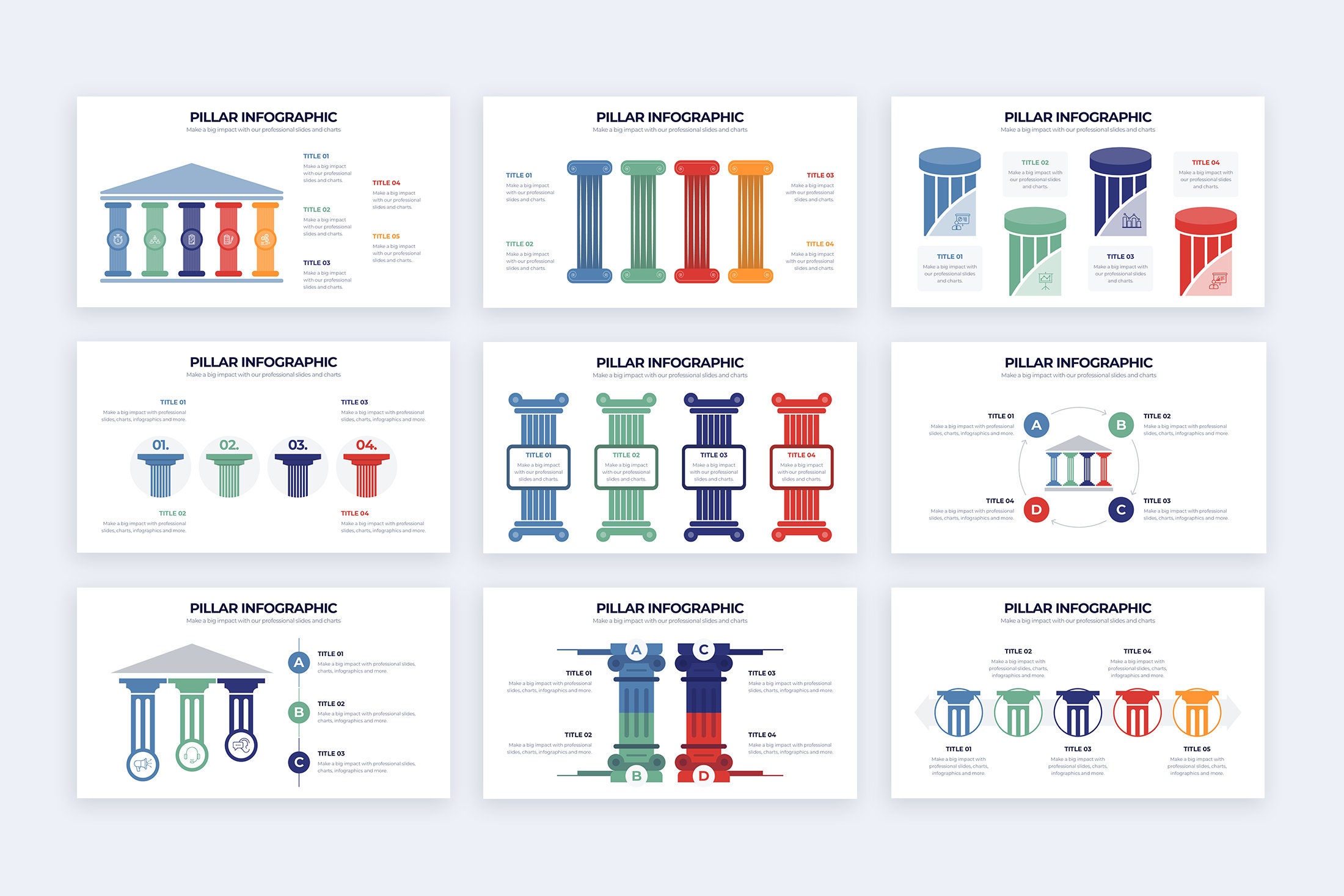 Pillar Infographics | Powerpoint Template, Template for Powerpoint ...