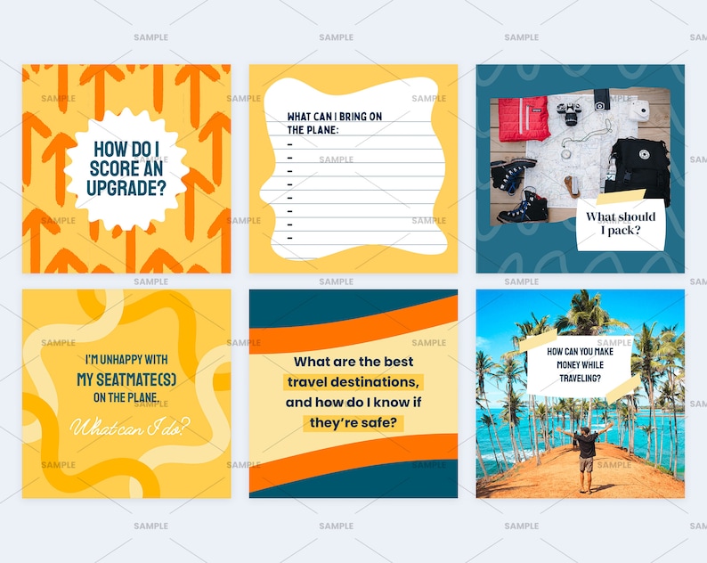 Travel Engagement Question Social Media Canva Templates - Etsy