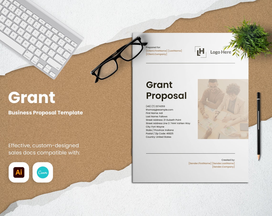 Grant Proposal Template for CANVA & ILLUSTRATOR - Etsy