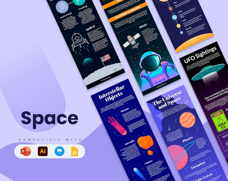 Space Vertical Infographic Templates | Diagrams for Powerpoint ...