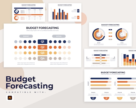 Budget Forecasting Infographics Template for Illustrator - Etsy