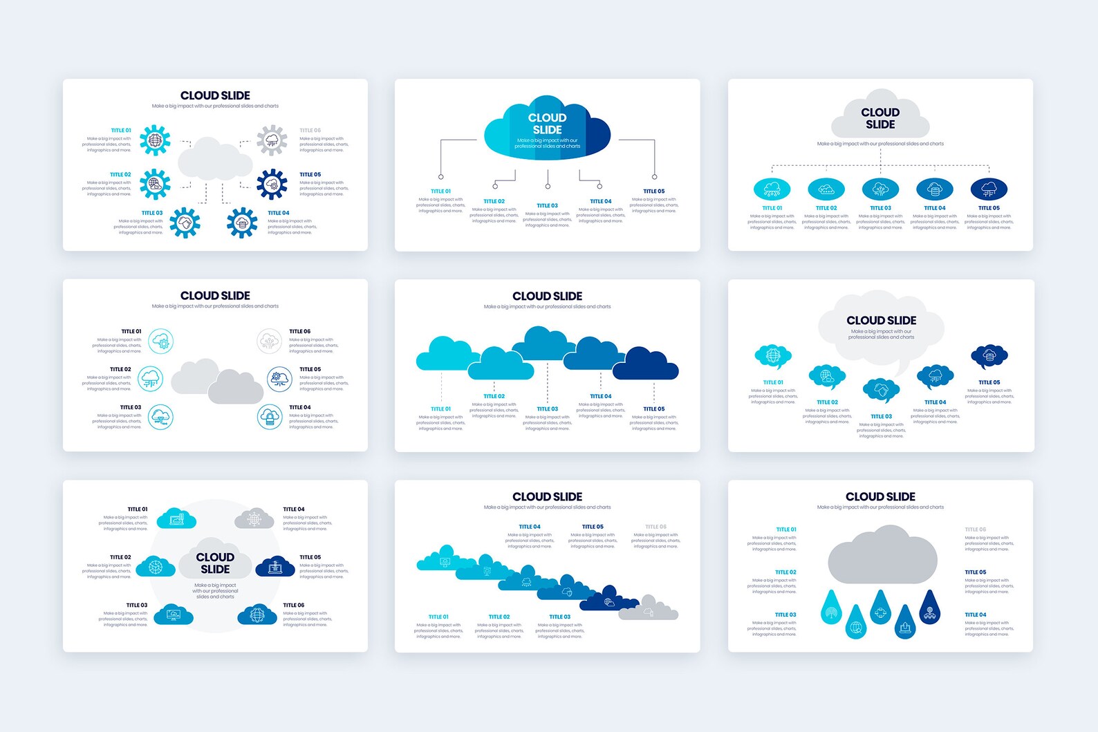 Cloud Infographics | Google Slides Template | Template for Google ...