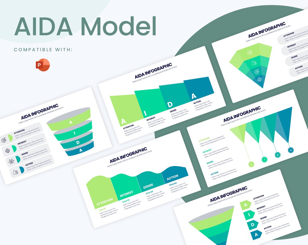 AIDA Model Infographics | Template for Powerpoint | Best Powerpoint ...