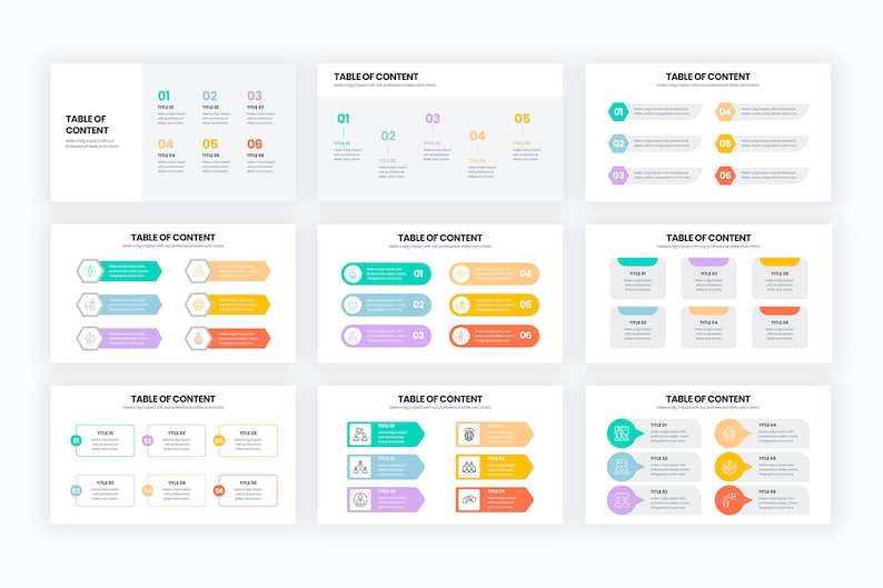 Table of Content Infographic Templates | Diagrams for Powerpoint ...