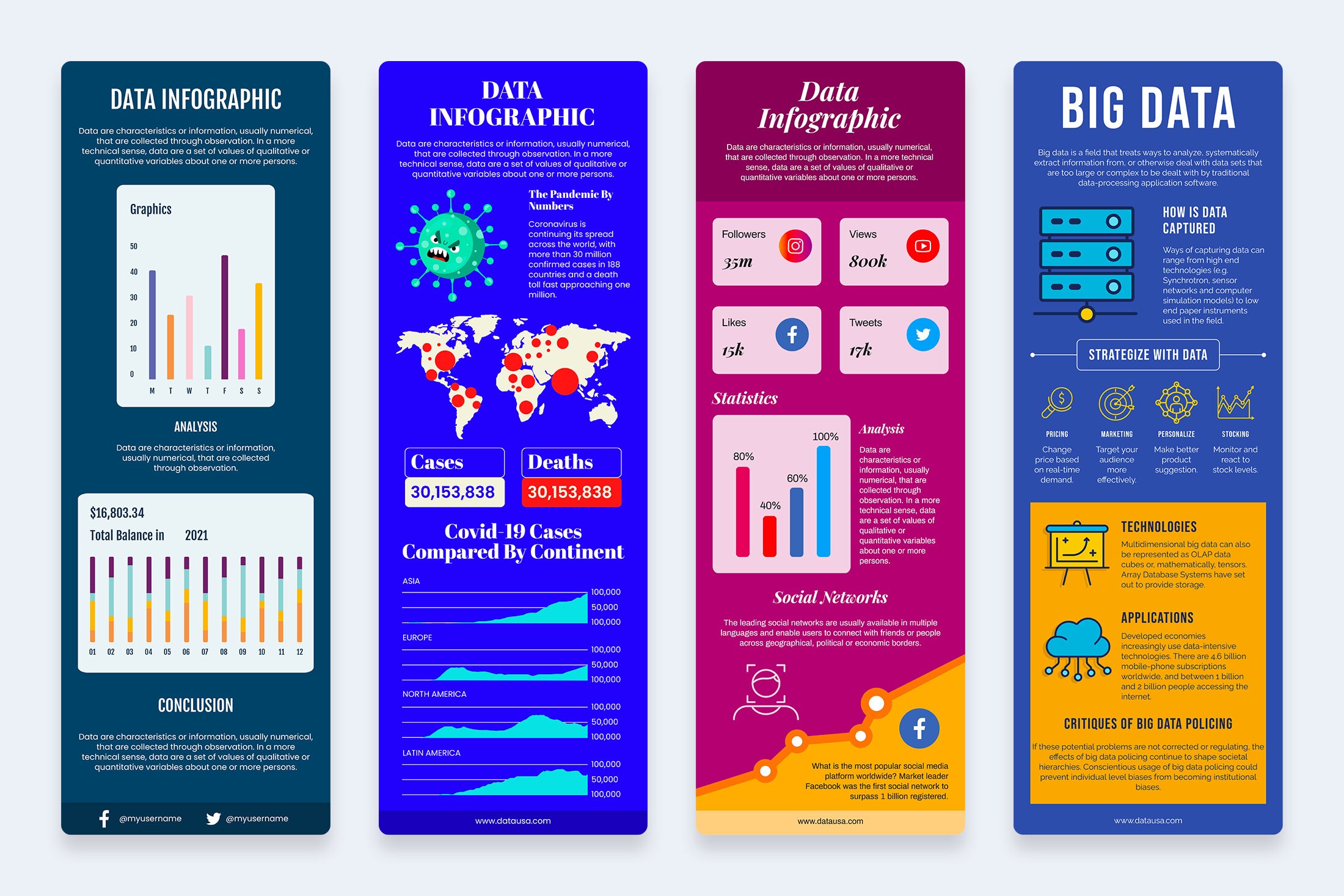 Data Vertical Infographic Templates | Diagrams for Powerpoint ...