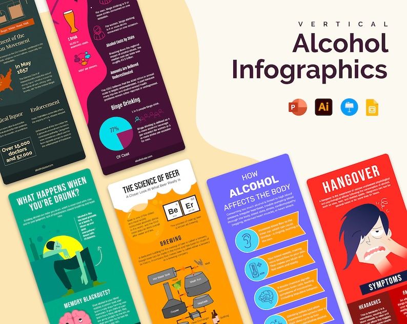 Alcohol Vertical Infographic Templates | Diagrams for Powerpoint ...
