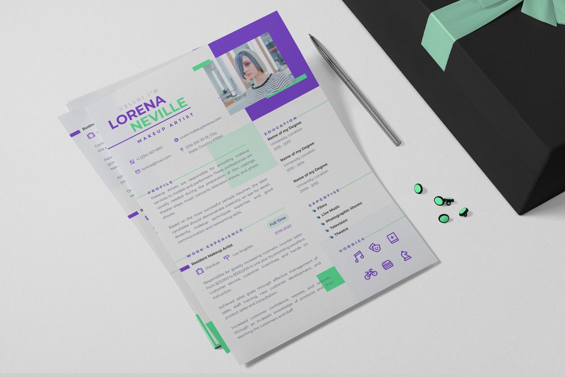 Eva Resume Template | Professional Microsoft Word CV Indesign Template ...