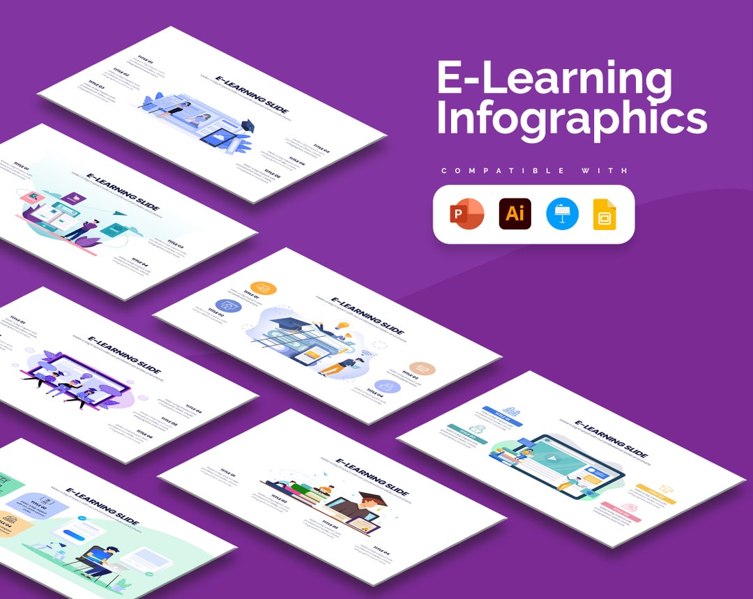 E-learning Infographic Templates Diagrams for Powerpoint, Illustrator ...