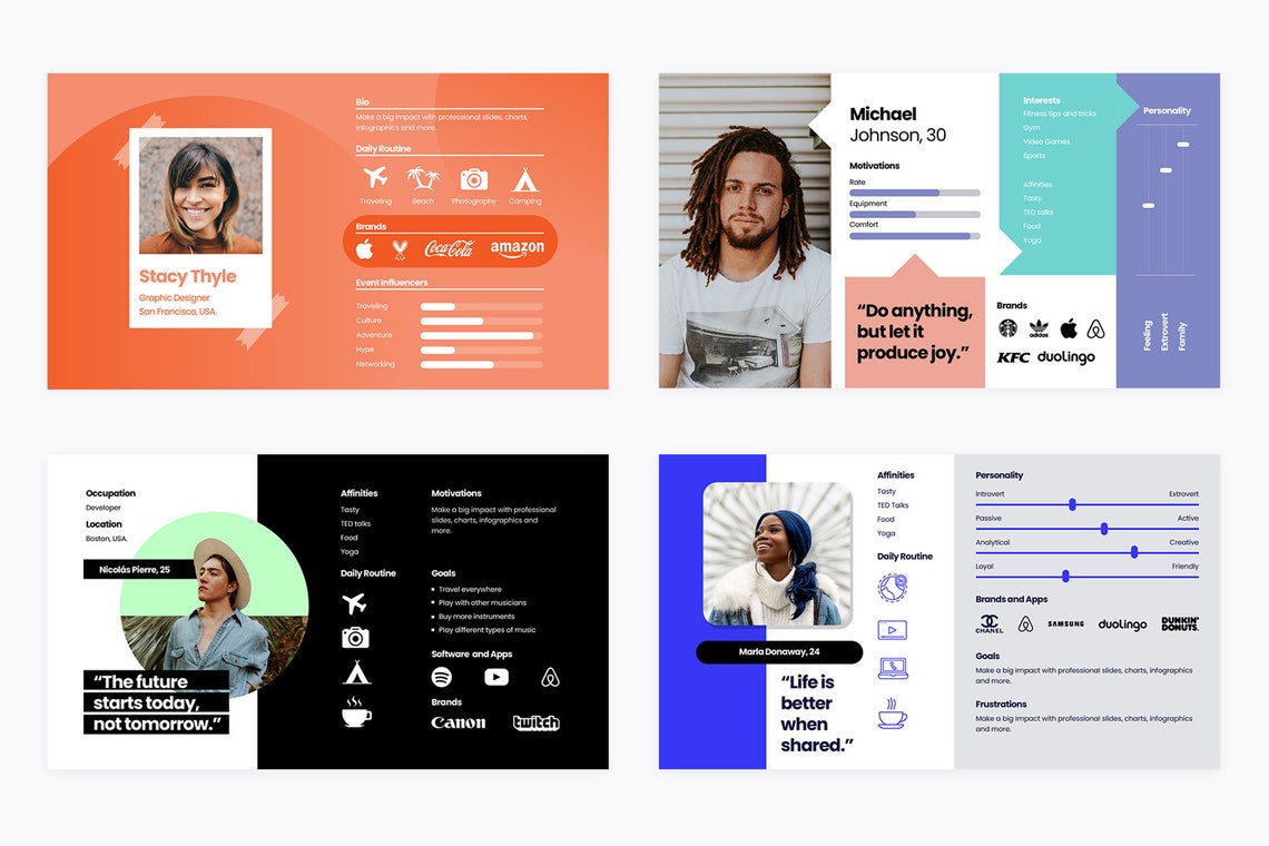 Buyer Persona Infographic Templates Diagrams for Powerpoint ...