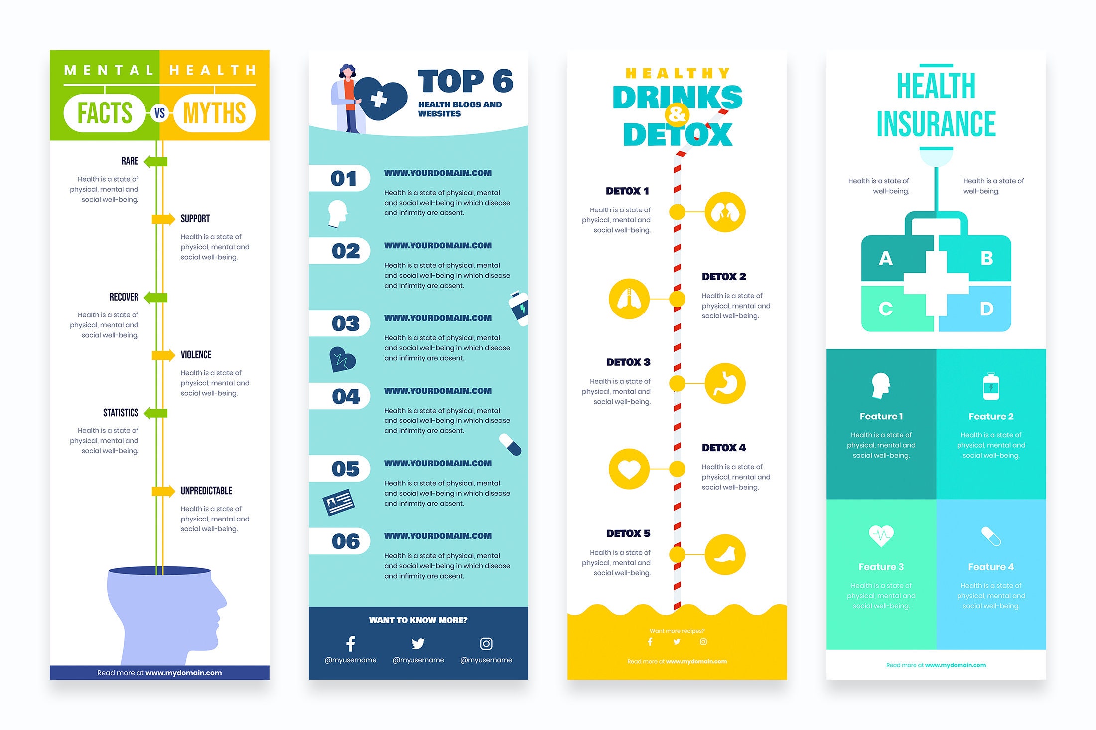 Healthcare Vertical Infographic Templates | Diagrams for Powerpoint ...