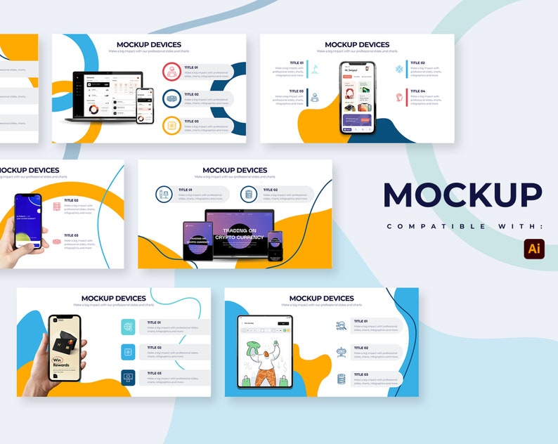 Mockup Infographics Template for Illustrator Best - Etsy