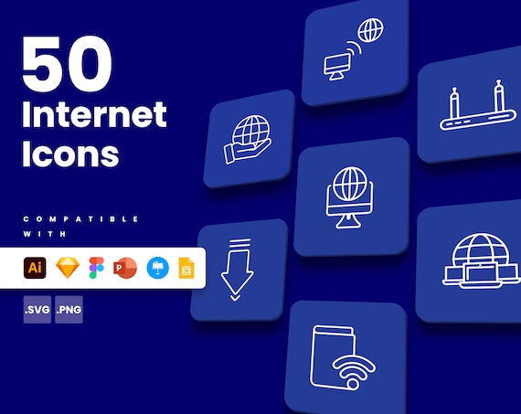 Internet Icons Vector Icons for Powerpoint Keynote | Etsy