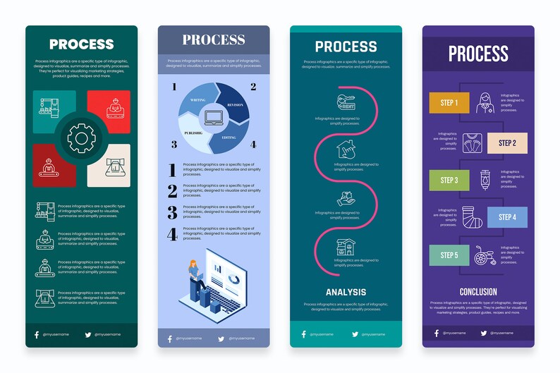Process Vertical Infographic Templates Diagrams for Powerpoint ...