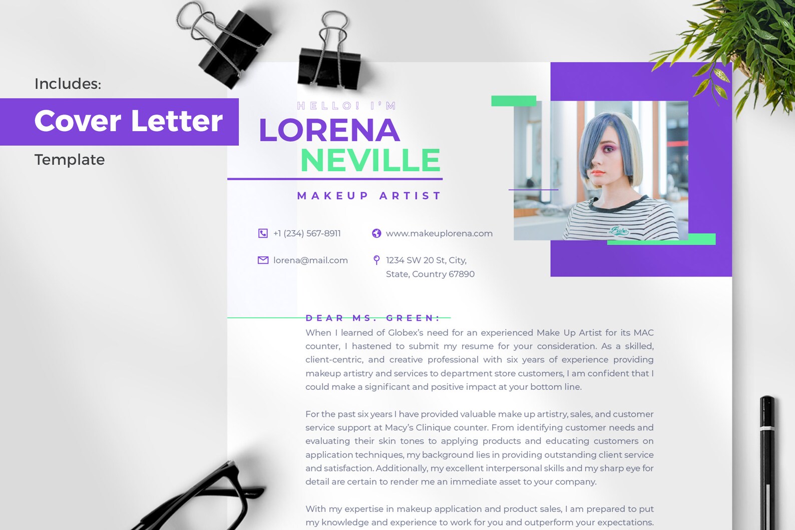 Eva Resume Template | Professional Microsoft Word CV Indesign Template ...