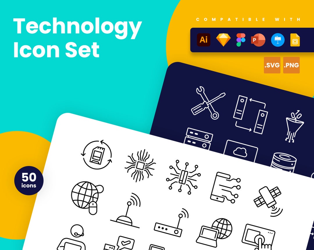 Technology Icons | Vector Icons for Powerpoint, Keynote, Illustrator ...