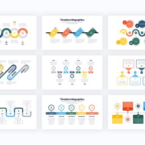 Timeline Infographic Templates Diagrams for Powerpoint, Illustrator ...
