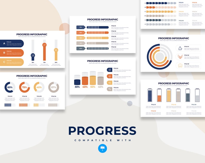 Infografía de progreso / Plantilla para Keynote / Mejor - Etsy México