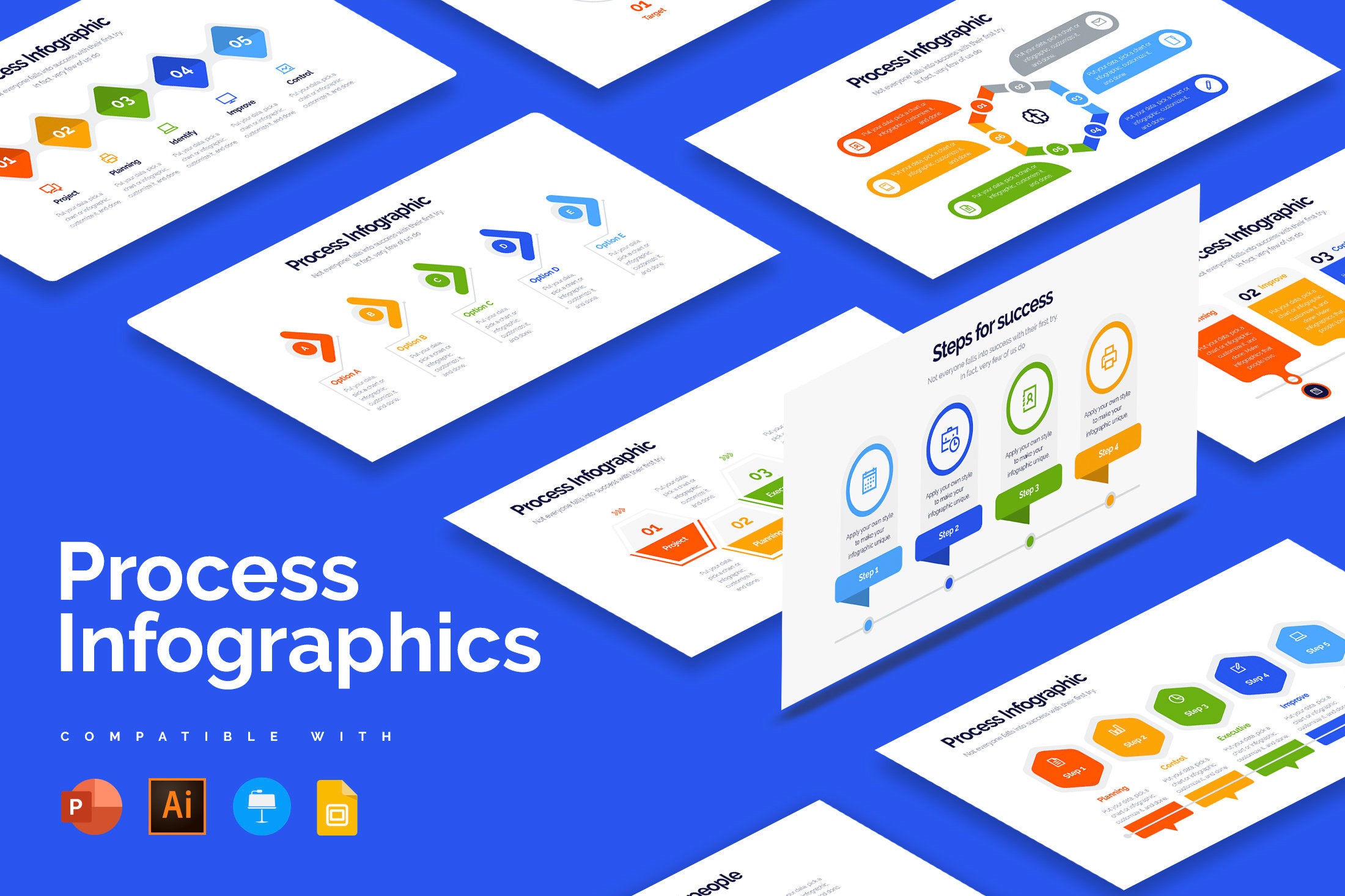 Process Infographic Templates | Diagrams for Powerpoint, Illustrator ...