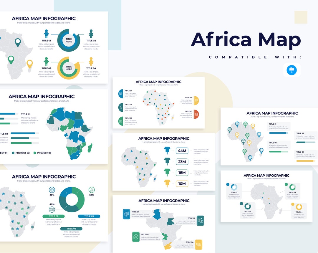 Africa Map Infographics Template for Keynote Best Keynote - Etsy