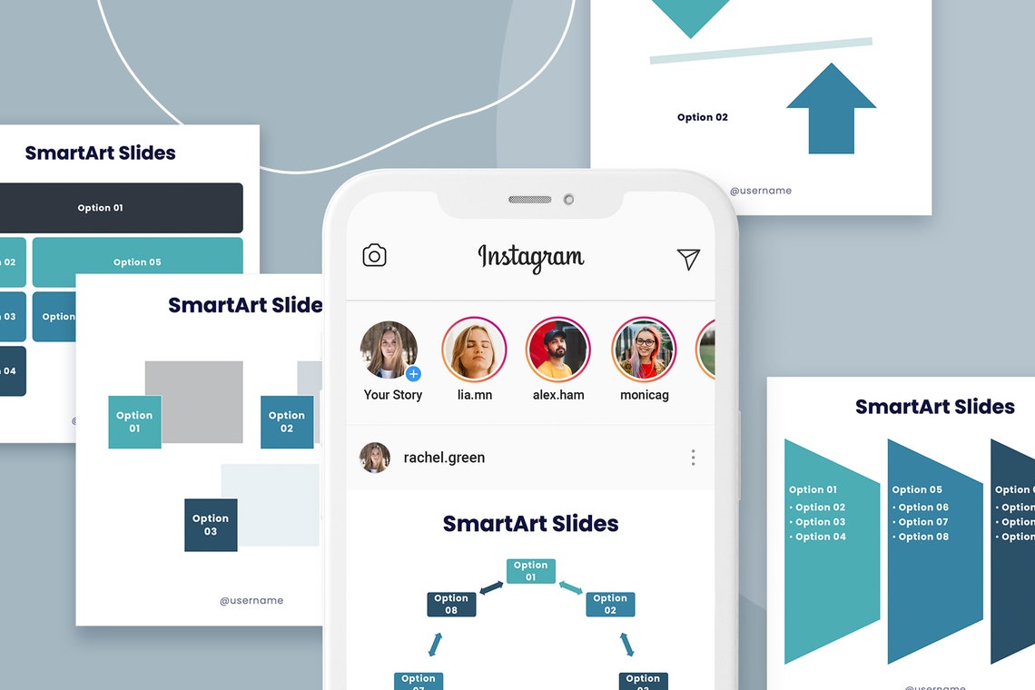 Square Smart Art Powerpoint Templates Bundle Templates - Etsy