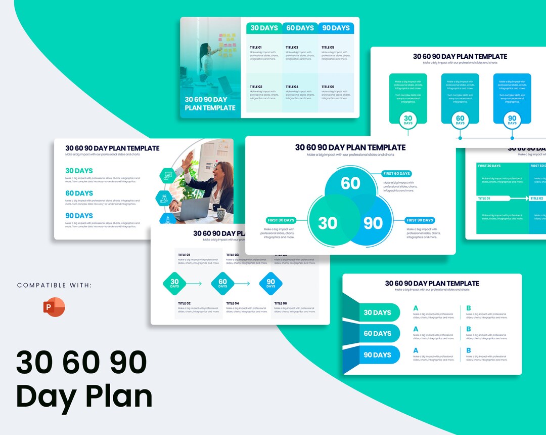 30 60 90 Day Plan Infographics | Powerpoint Template | Template for ...