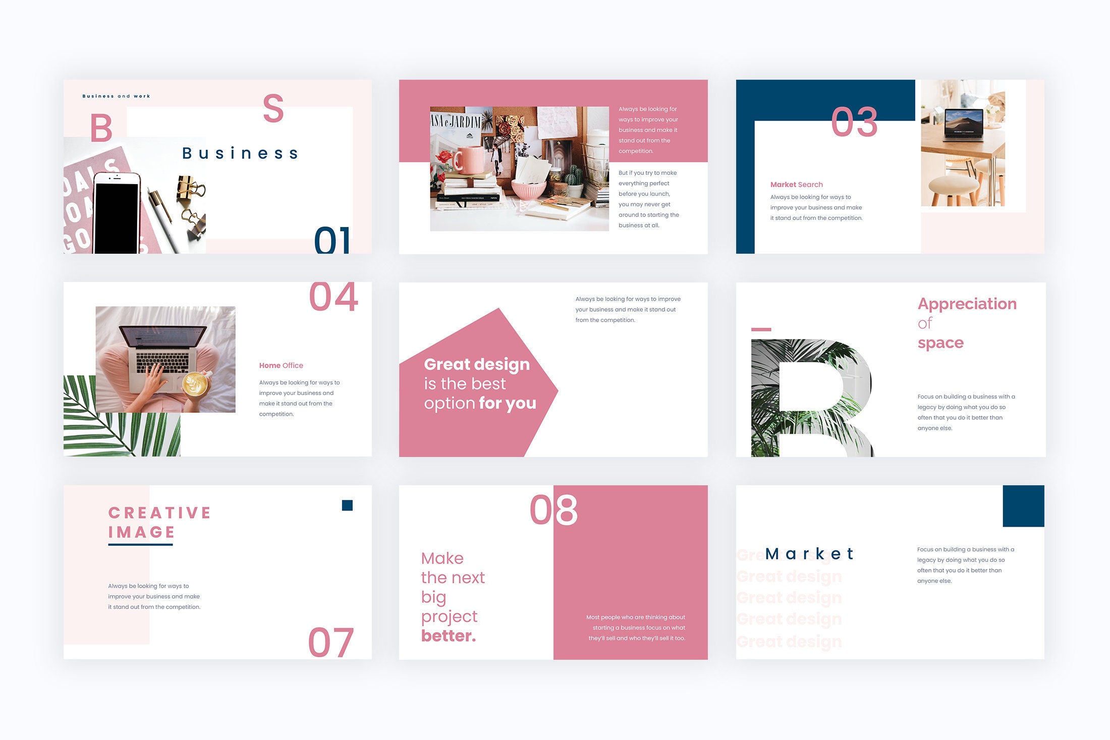 Simple Pink Presentation Template | Powerpoint Template, Slides for ...