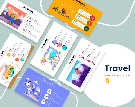 Travel Infographic Slides Template for Google Slides Best | Etsy