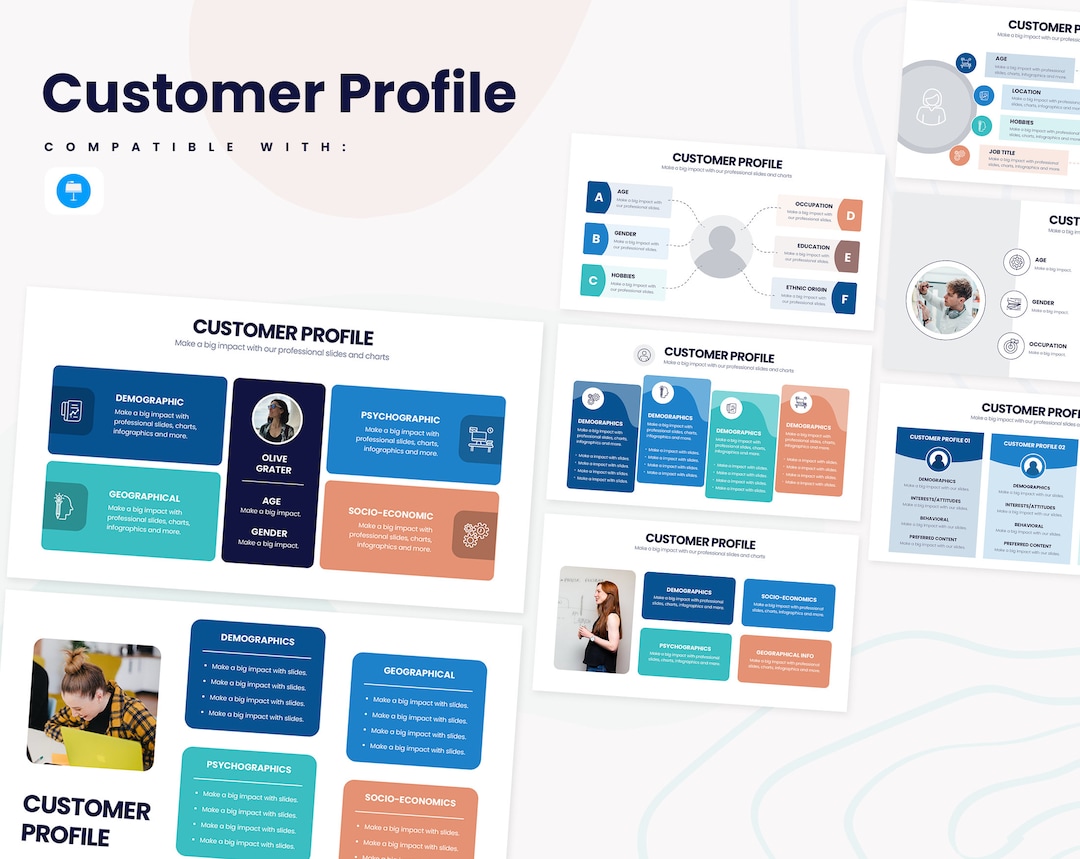 Customer Profile Infographics | Template for Keynote | Best Keynote ...