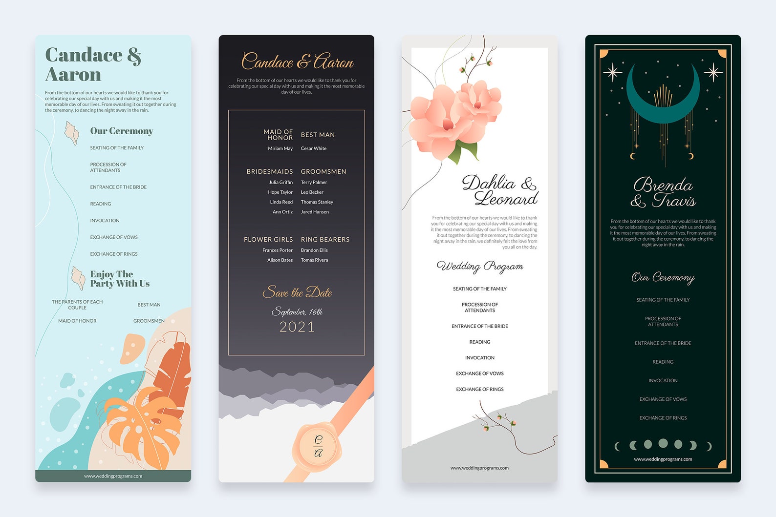 Wedding Program Vertical Infographic Templates | Diagrams for ...