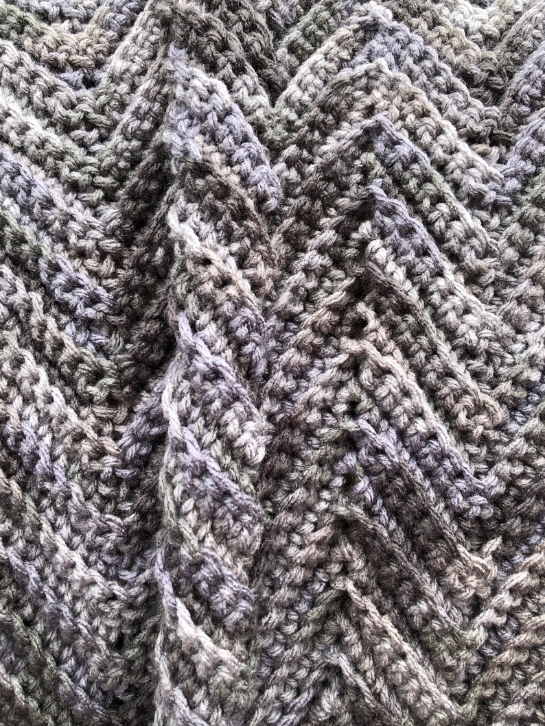Crocheted Afghan Blanket “shades of Gray” - Etsy
