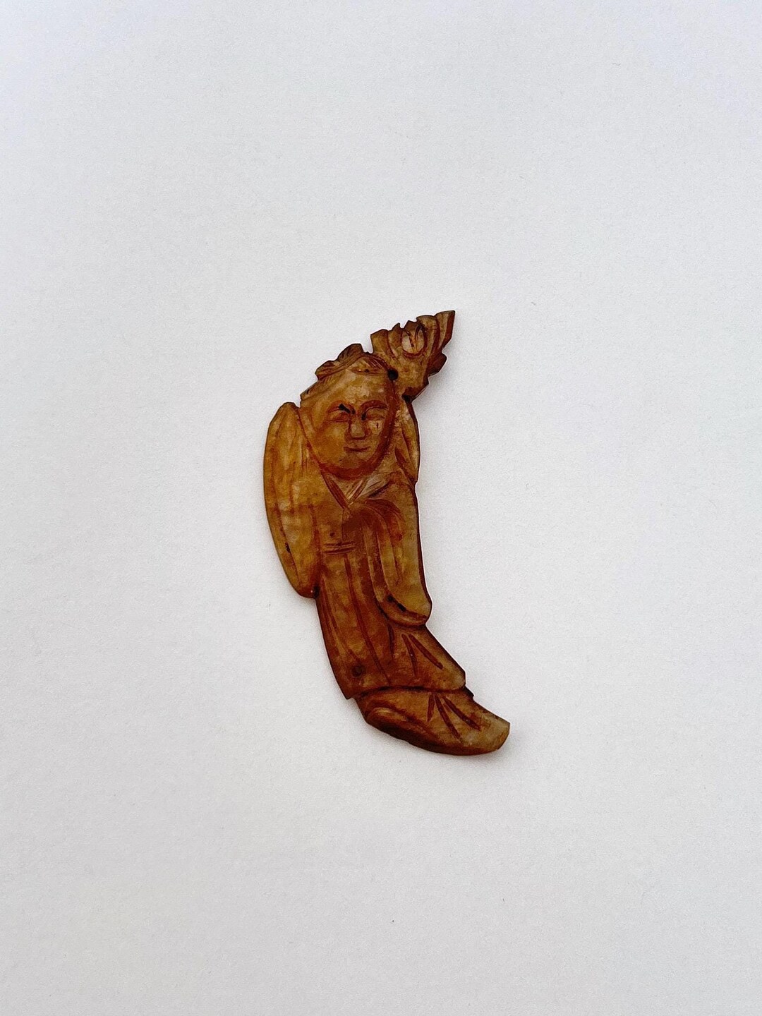 Antique Hand-carved Brown Sugar Jade Monk - Etsy