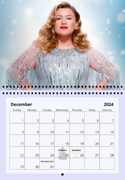Kelly Clarkson 2024 Wall Calendar - Etsy