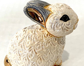 Handmade 24K Gold Plated Bunny Rabbit Hand Decorated W/ - Etsy