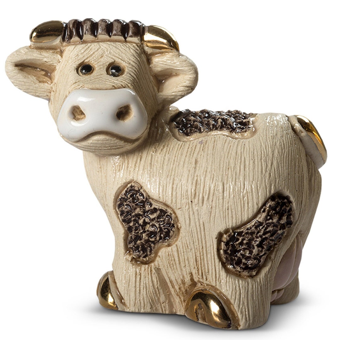 Ceramic Cow, Mini Cow, Cow Lover Gift, Cow Gift, Cow Figurine, Cow ...