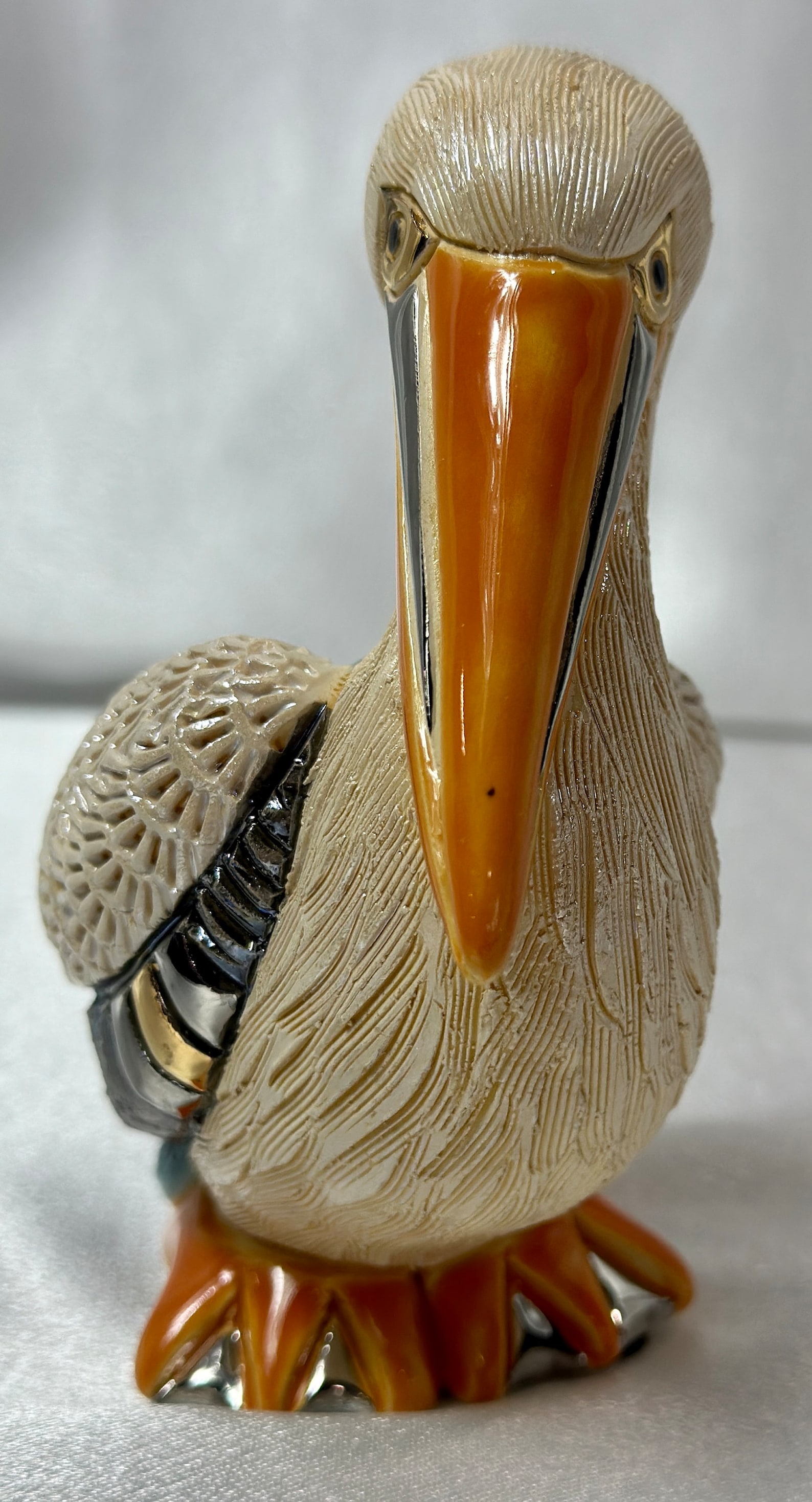 Handmade Sculpted Ceramic Pelican Figurine - Art Decor Gift - De Rosa ...