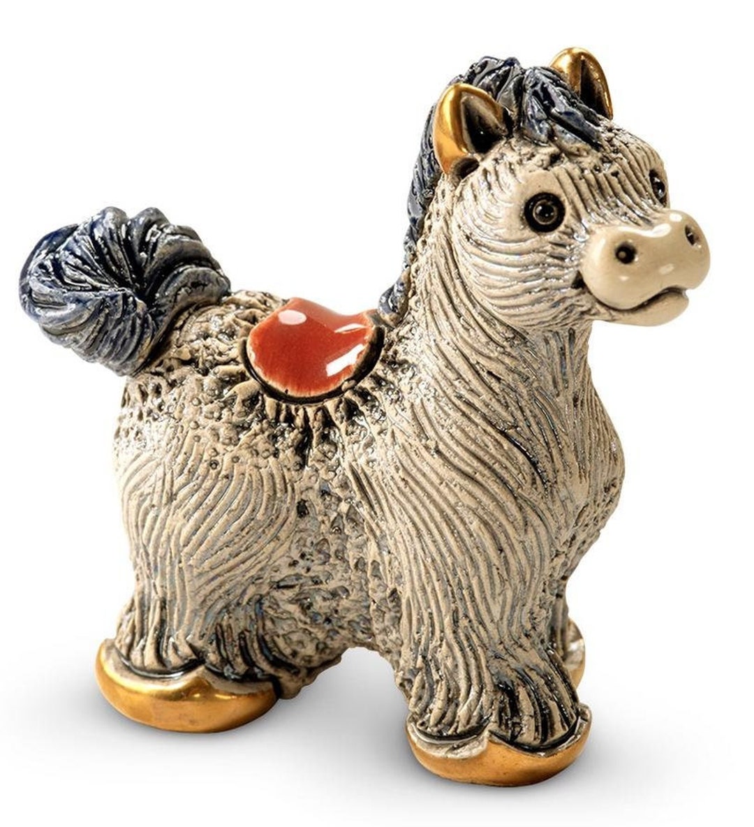 Handmade Sculpted Ceramic Mini Horse Figurine - De Rosa Mini Collection ...