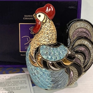 Ceramic Rooster,ceramic Hen,chicken Family,rooster Hen Decor,rooster ...