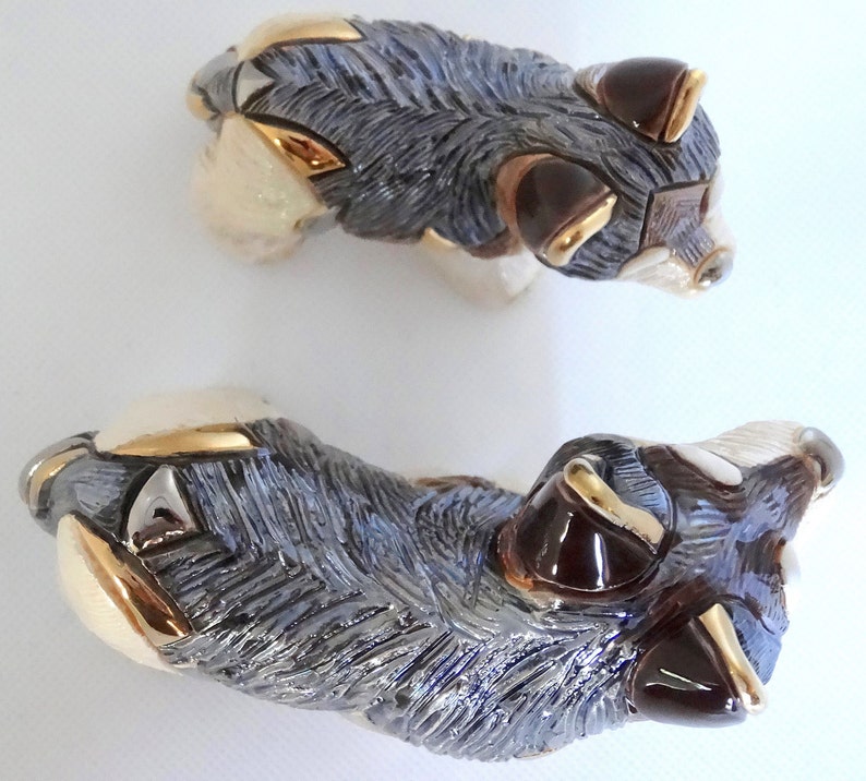 Handmade Sculpted Ceramic Wolf Family Figurines - De Rosa Collections ...