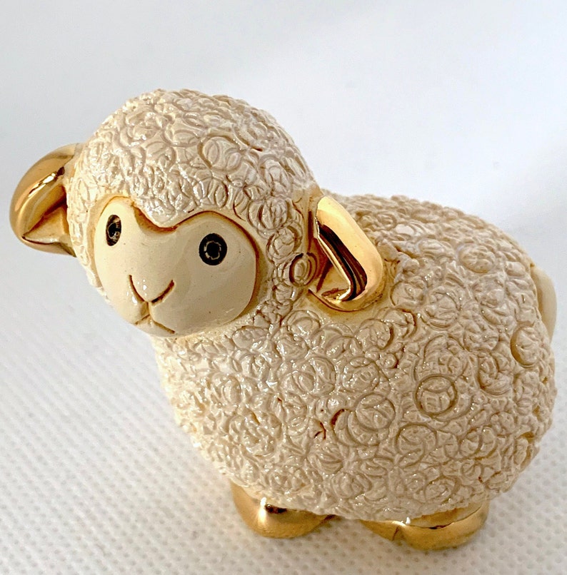 Handmade Sculpted Ceramic Mini Sheep Figurine De Rosa - Etsy