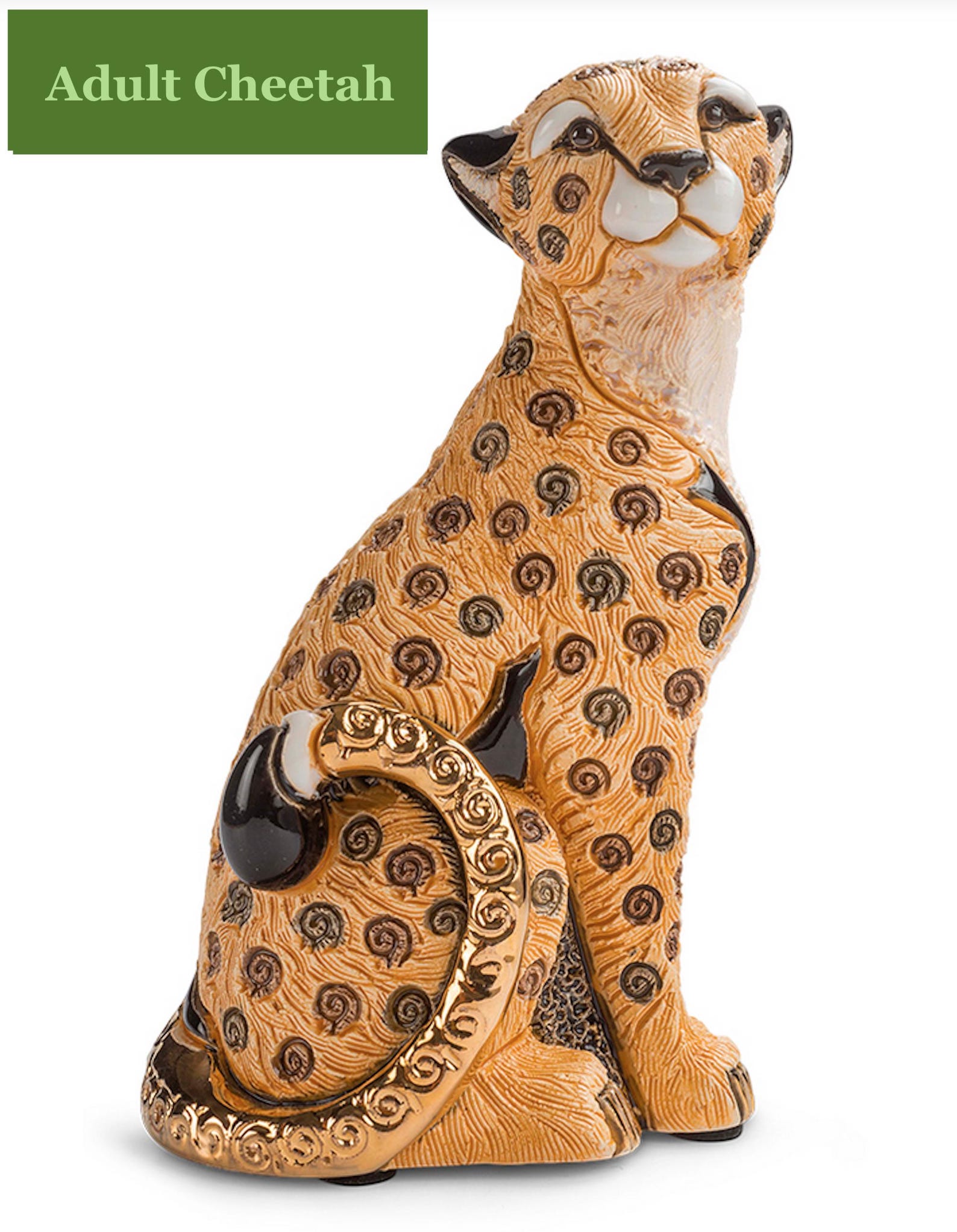 Handmade Ceramic Cheetah Figurine - De Rosa Family Collection - Etsy